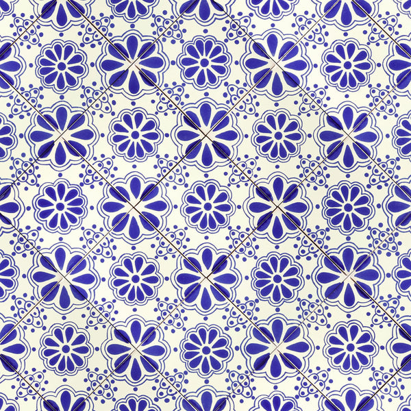Mexican Talavera Ceramic Decorative Tile: Blue Lace – CASA TILE®