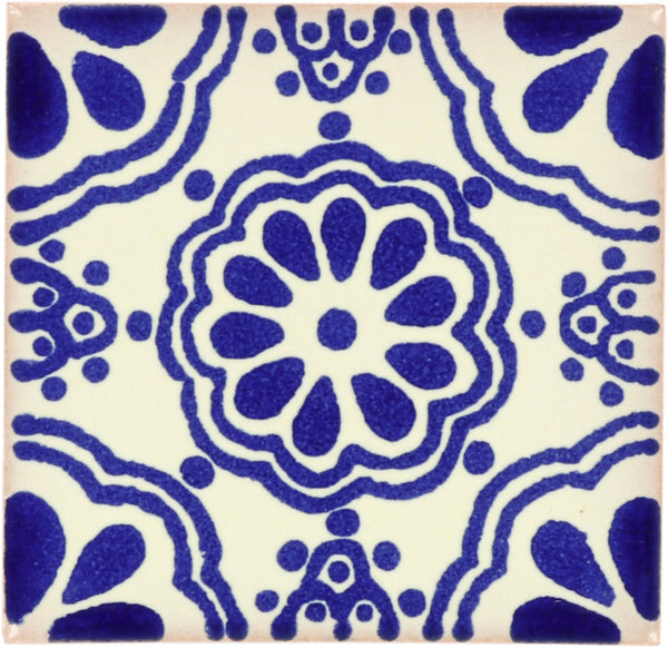 Mexican Talavera Ceramic Decorative Tile: Blue Lace – CASA TILE®