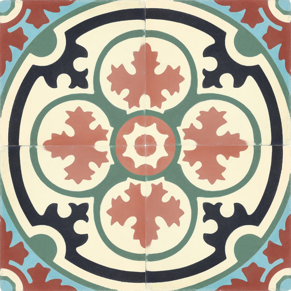 8x8 Barcelona 4 - Barcelona Cement Decorative Floor Tile – CASA TILE®